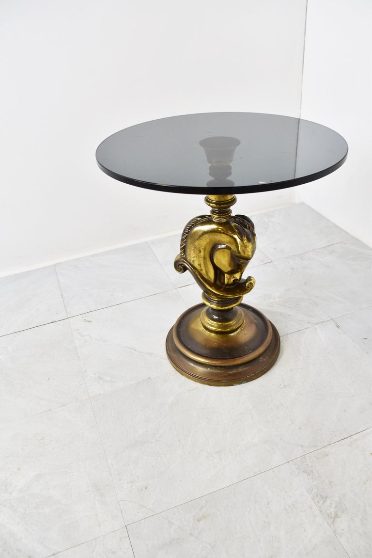 Brass Horse Head Side Table, 1970s For Sale at 1stDibs