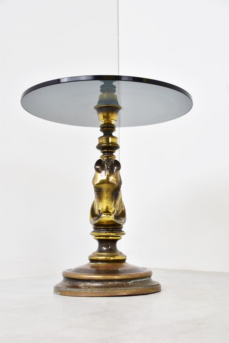 Brass Horse Head Side Table, 1970s For Sale at 1stDibs