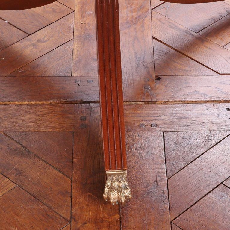 Brass Inlaid Double Pedestal Dining Table at 1stDibs