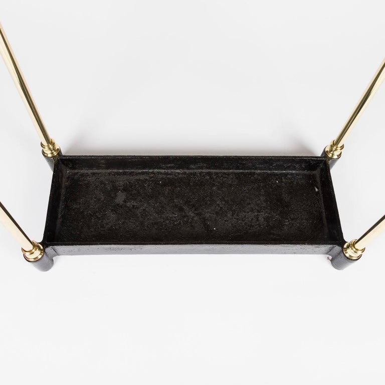 Brass and Iron Umbrella and Walking Stick Hall Stand For Sale at 1stDibs