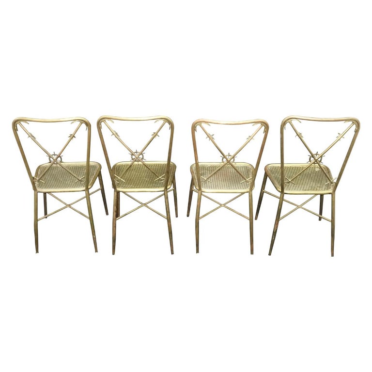 4 Italian Nautical Dining Chairs in the Manner of Gio Ponti For Sale at ...