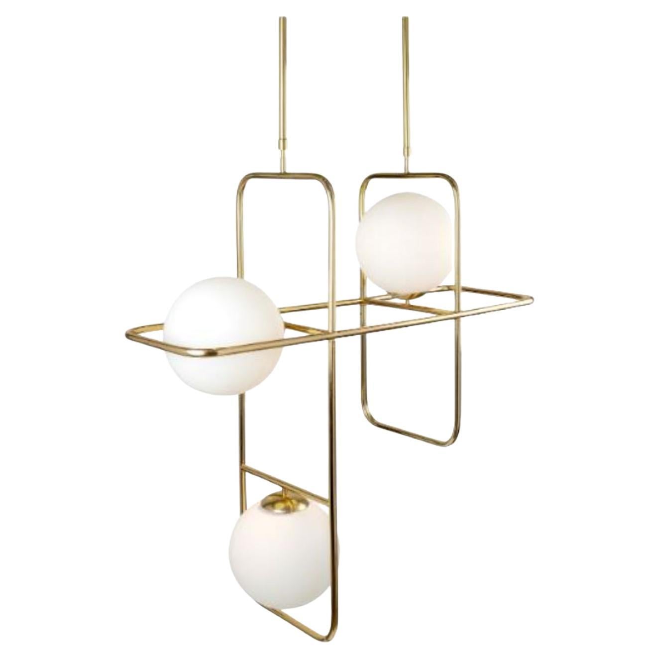 Set of 3 LIA Suspensions, Brushed Brass by Kaia For Sale at 1stDibs