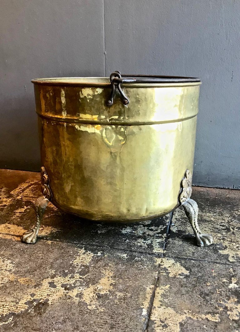 Brass Log Bin or Planter, 19th Century at 1stDibs