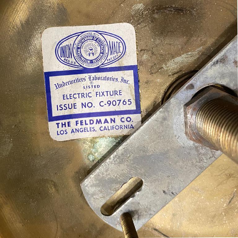 Brass Lotus Pendant Light by Feldman Lighting in the Style of Parzinger ...