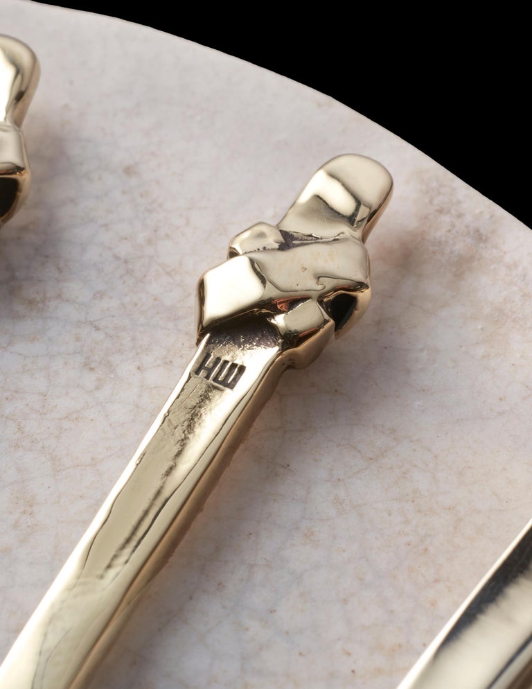 Brass Martini Picks: Four Piece Set of Sculpted and Cast Brass Olive ...