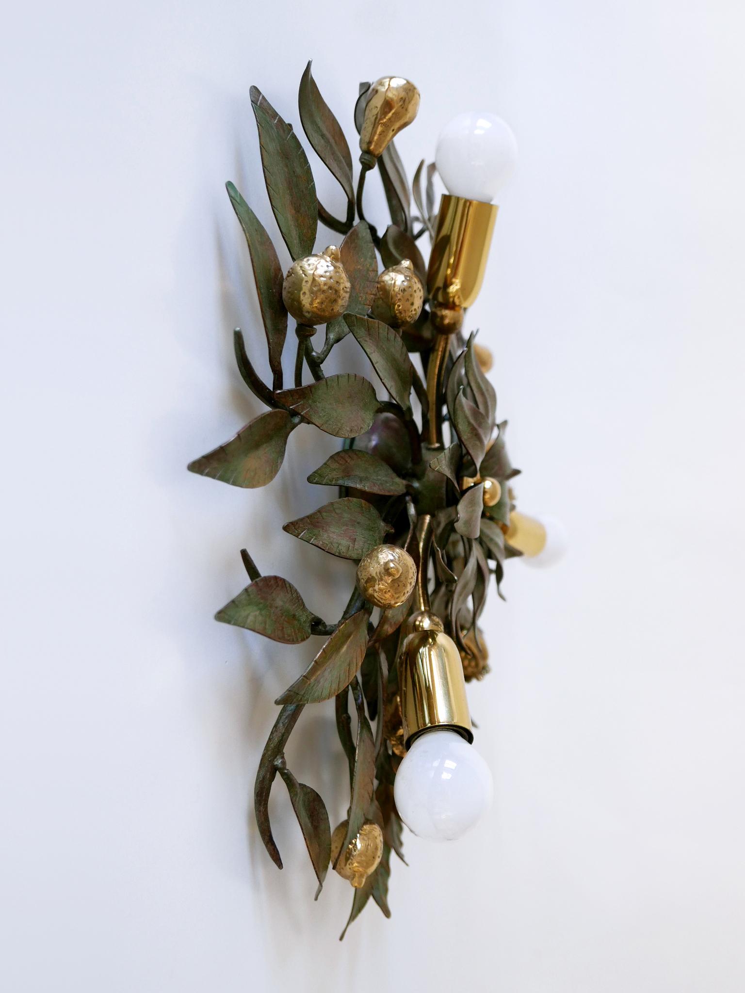 Brass and Metal Florentiner Flush Mount or Sconce by Hans Möller ...