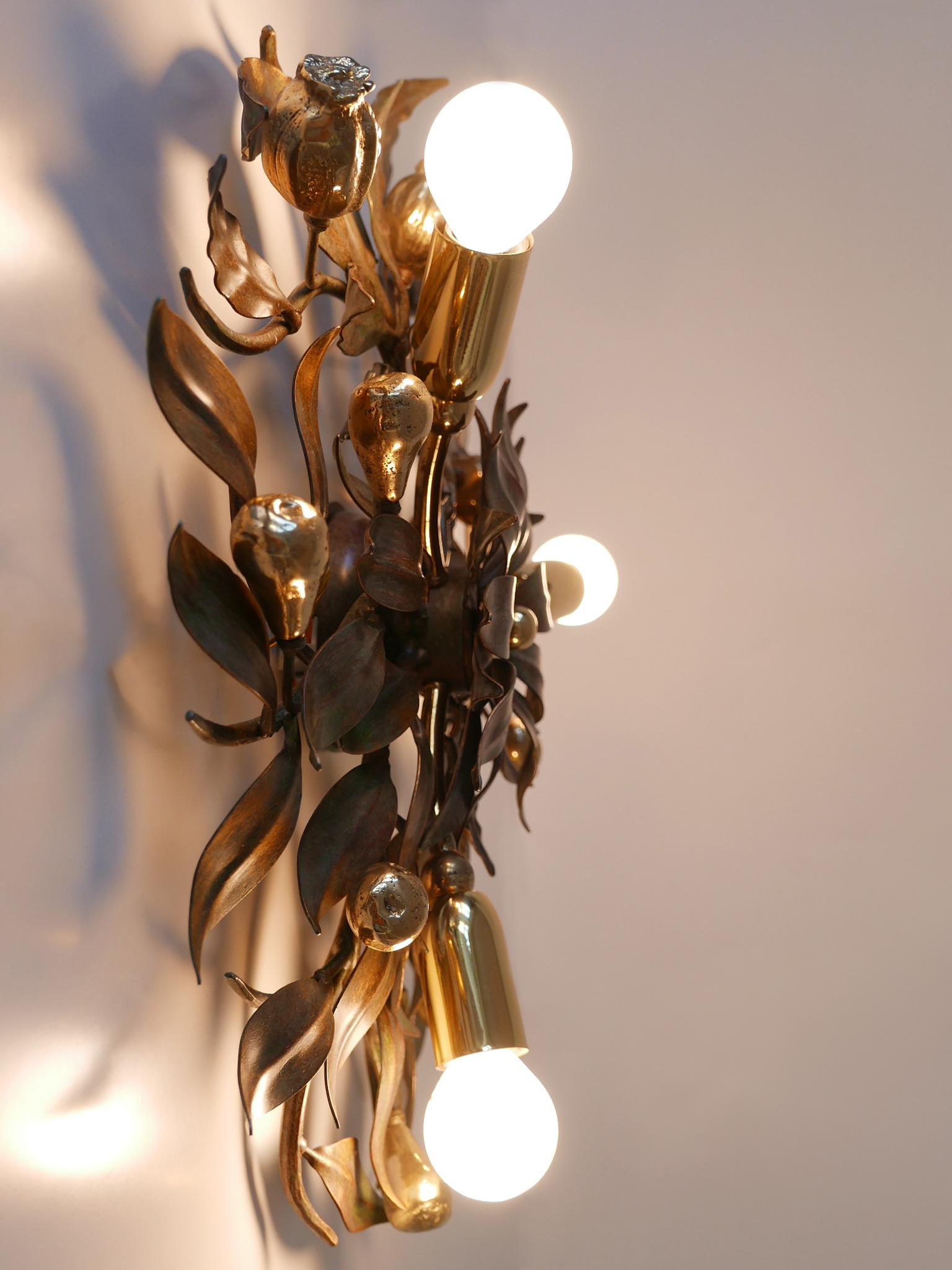 Brass and Metal Florentiner Flush Mount or Sconce by Hans Möller ...