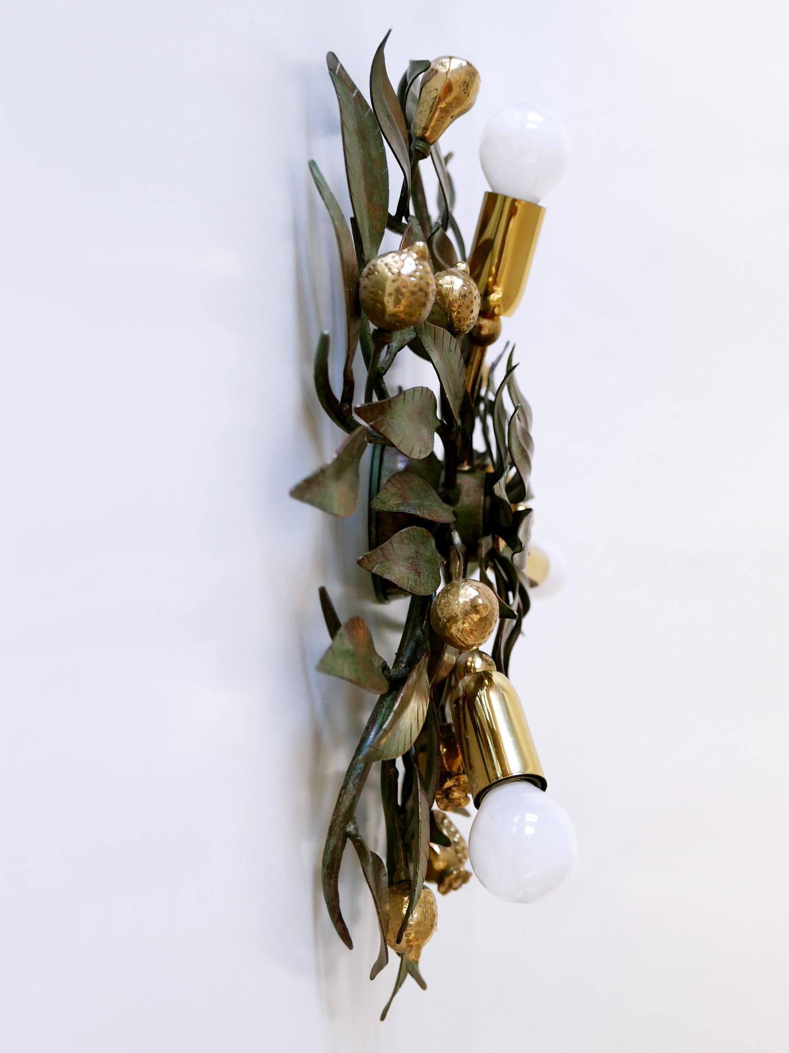 Brass and Metal Florentiner Flush Mount or Sconce by Hans Möller ...