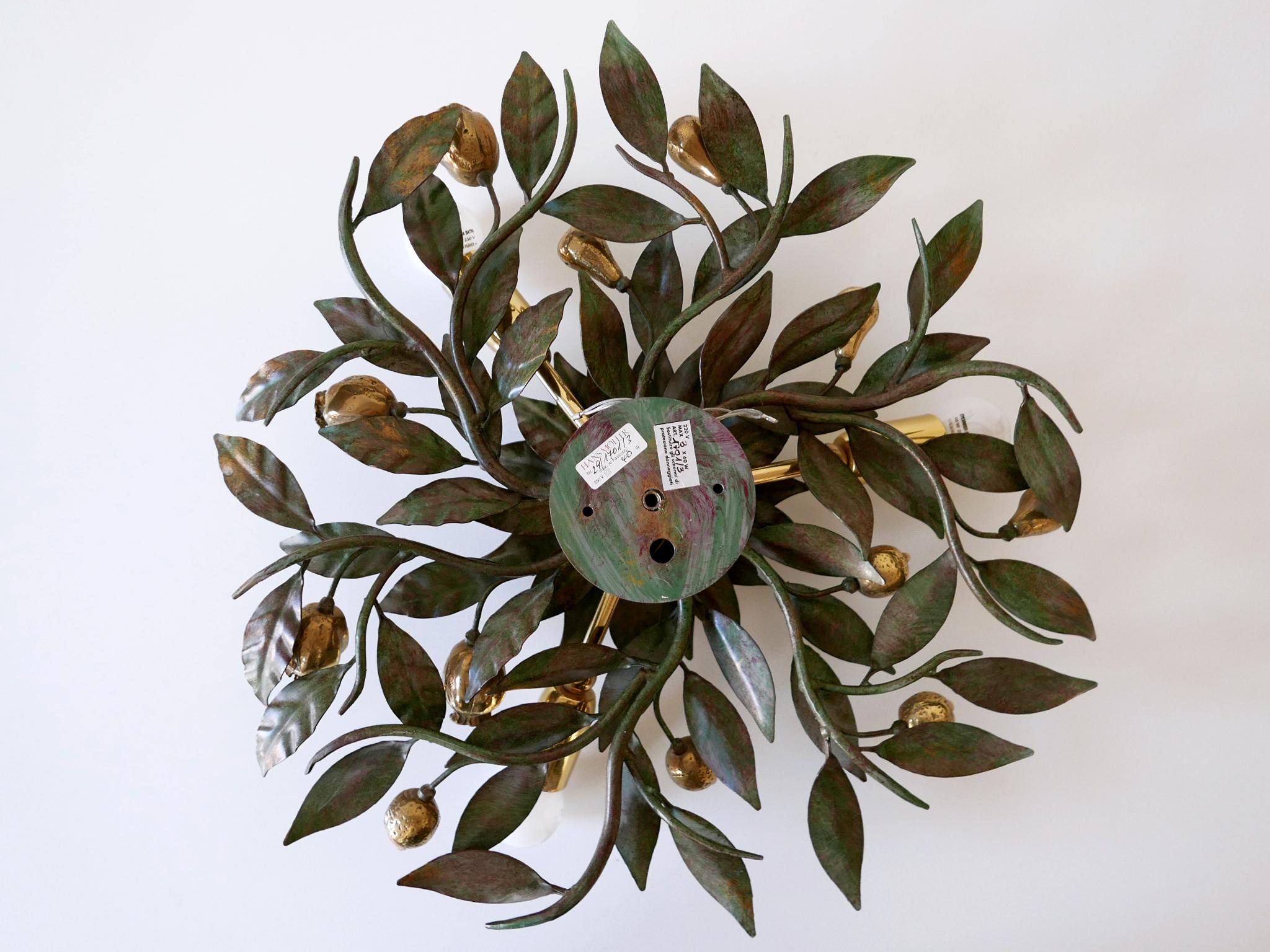 Brass and Metal Florentiner Flush Mount or Sconce by Hans Möller ...