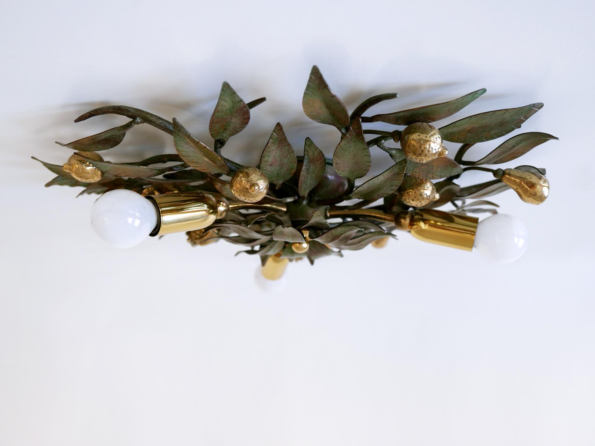 Brass and Metal Florentiner Flush Mount or Sconce by Hans Möller ...