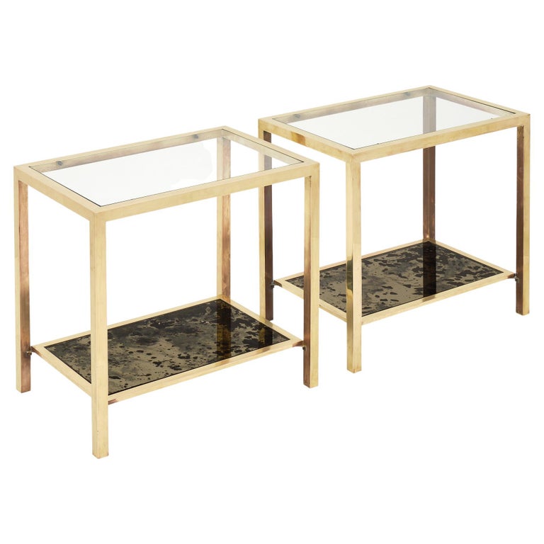 Brass Mid-Century Side Tables at 1stDibs