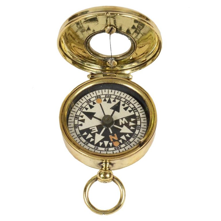 1920s Antique Brass Magnetic Pocket Compass Antique Nautical Objects at ...