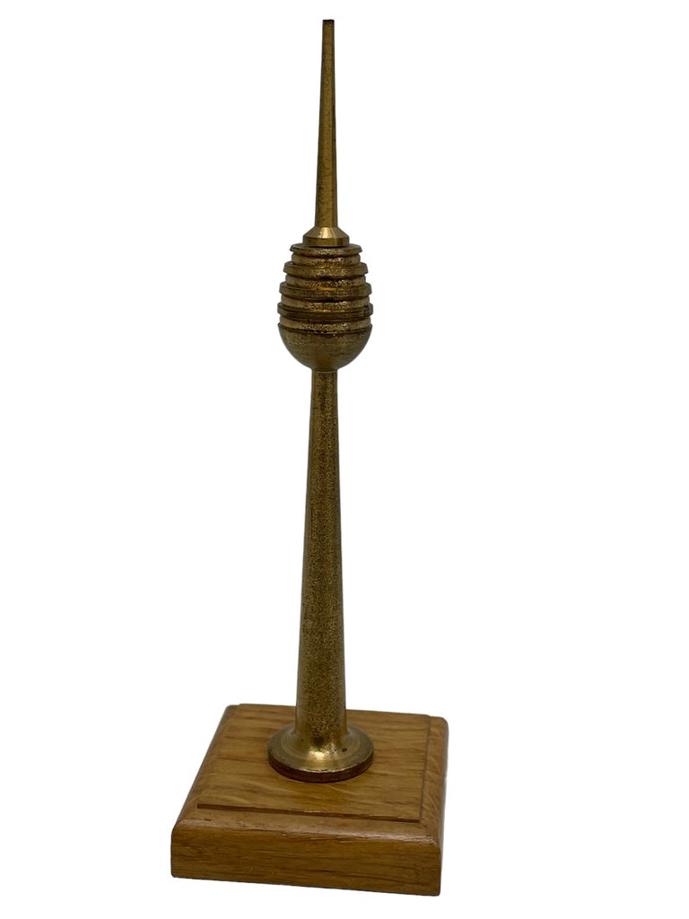 Brass Nuremberg Tv Television Tower Scale Design Model, 1980s, German ...