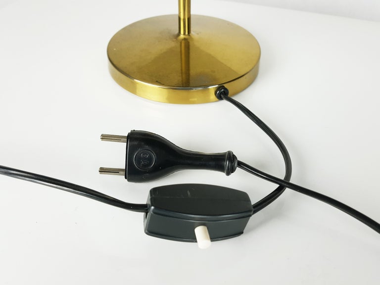 Brass and Opaline Glass 1950s LTA3 Arenzano Table Lamp 'Small Version ...