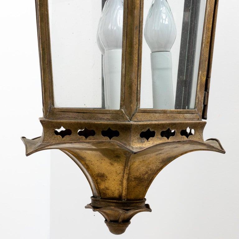 Brass Pagoda Ceiling Light Fixture at 1stDibs
