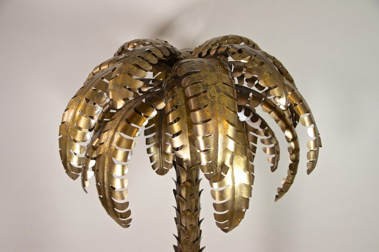 Brass Palm Tree Floor Lamp Attributed to M.J, 20th Century, France ...