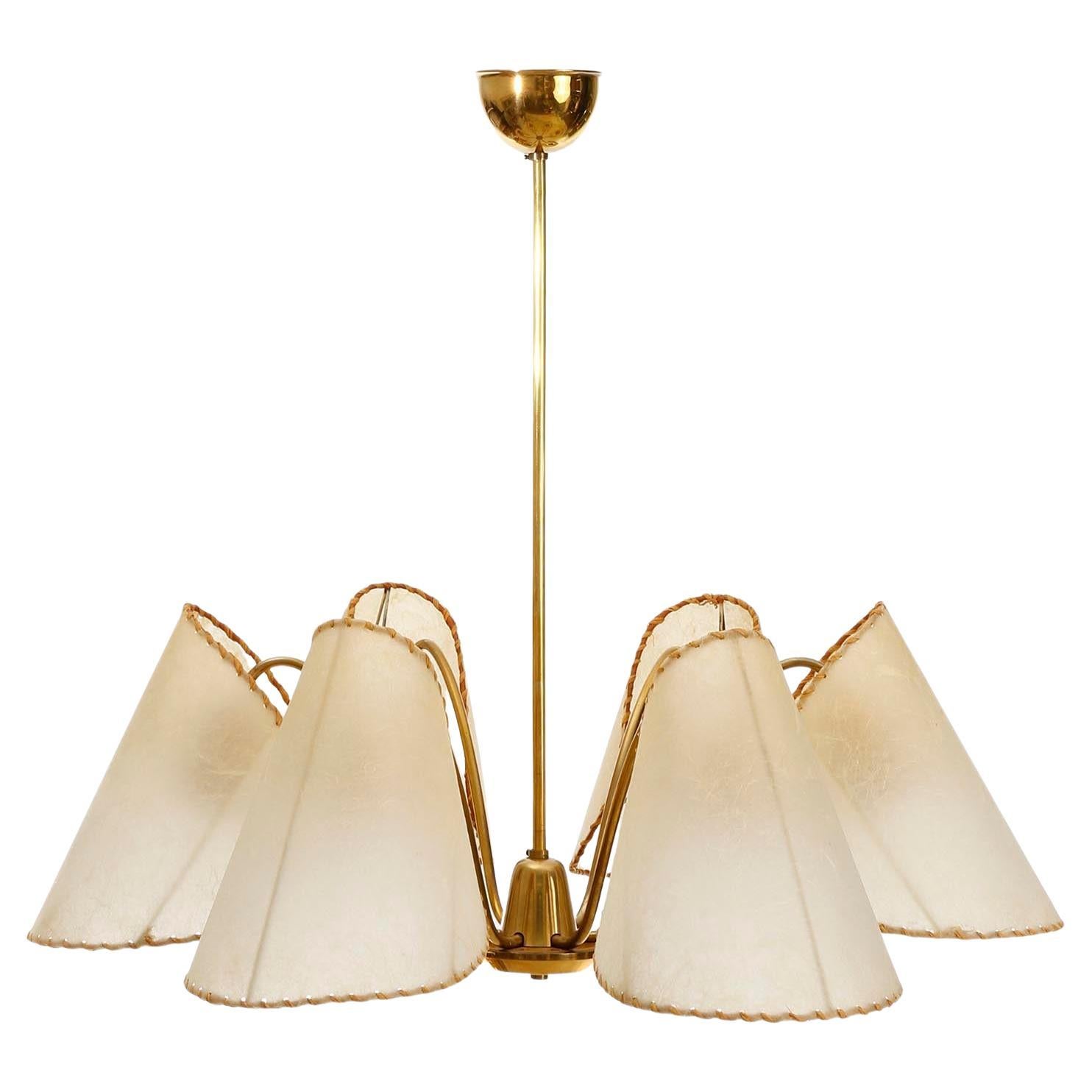 Brass Pendant Light Chandelier by Rupert Nikoll, Organic Shades ...
