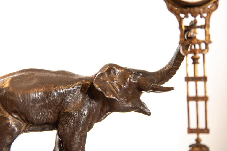 Brass Pendulum Elephant Mystery Clock by Junghans at 1stDibs | junghans ...