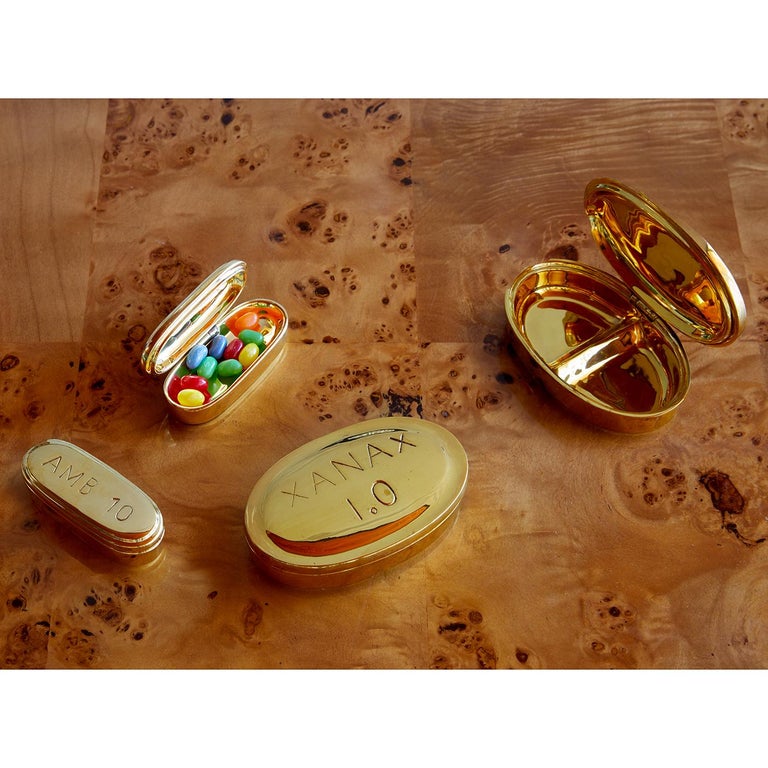 Brass Pill Box Set at 1stDibs