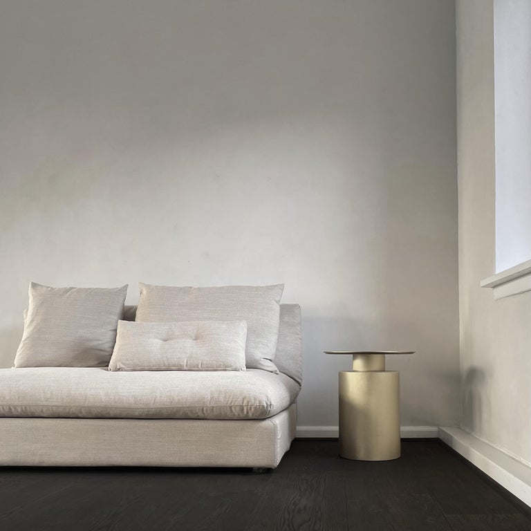 Brass Pillar Table Low by 101 Copenhagen For Sale at 1stDibs
