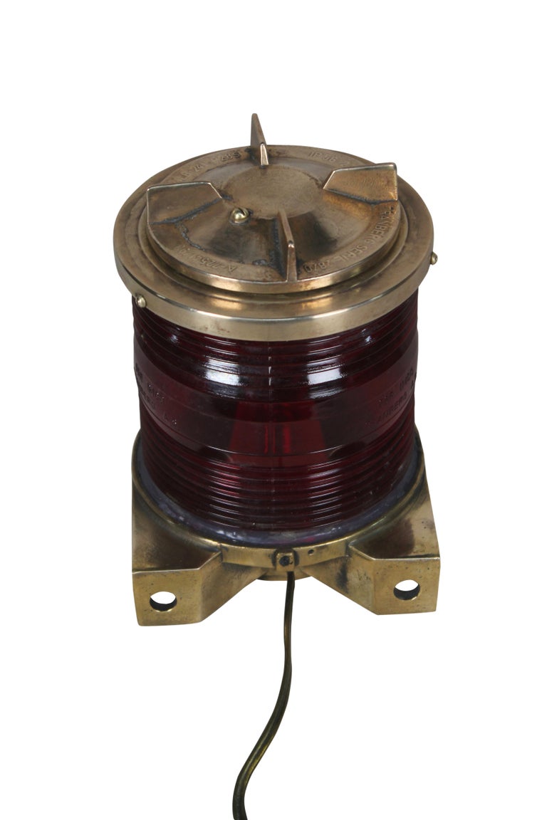 Brass Port and Starboard Ship's Navigational Lights at 1stDibs