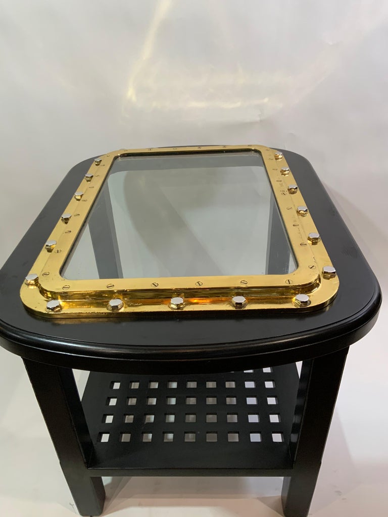 Brass Porthole Table For Sale at 1stDibs