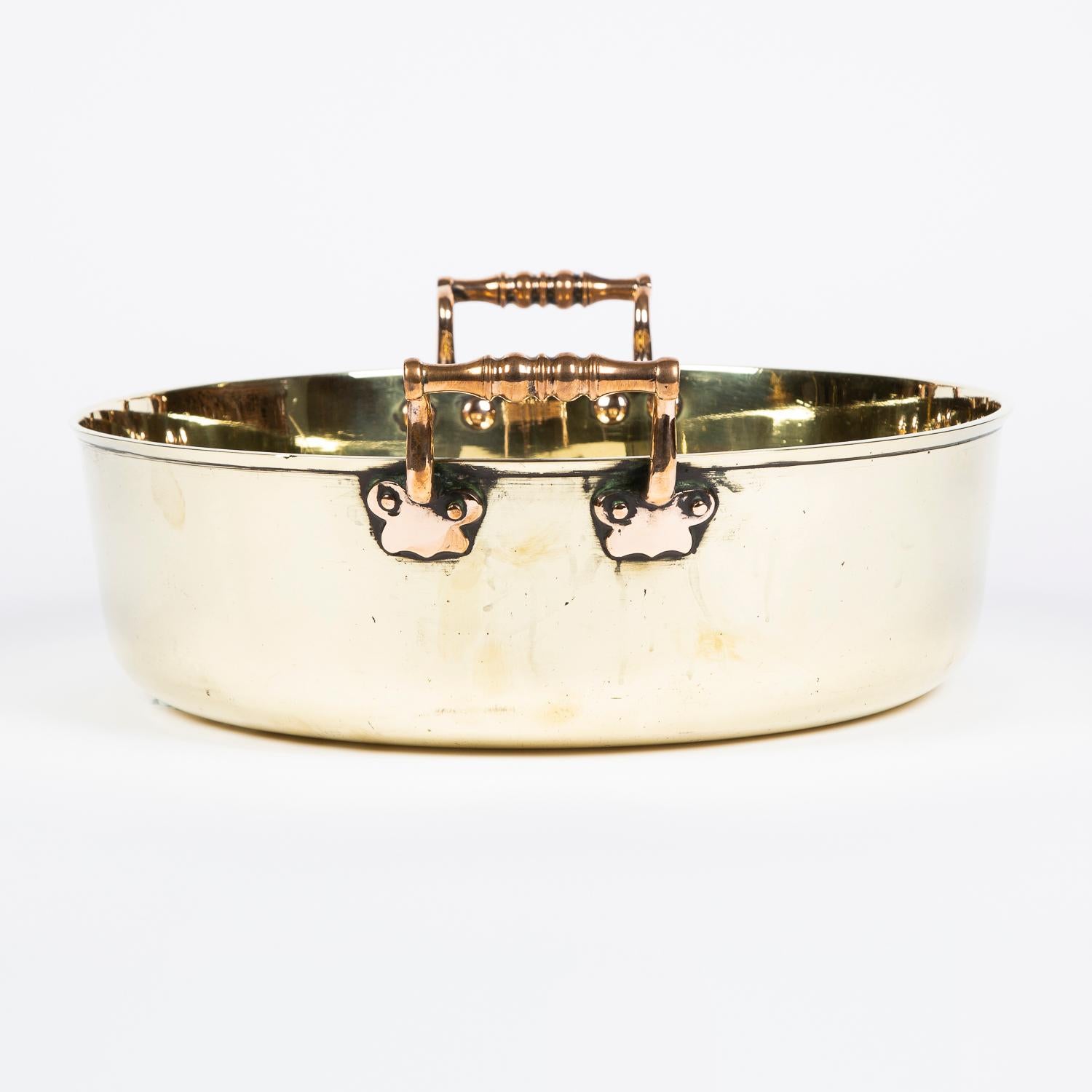 Brass Preserve Pan with Bronze Handles, circa 1860 For Sale at 1stDibs