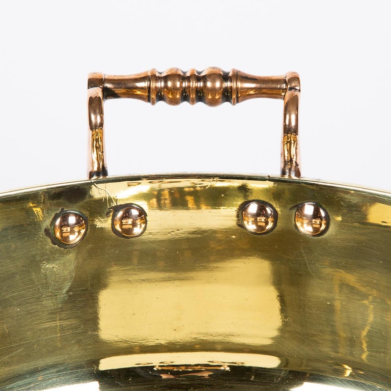 Brass Preserve Pan with Bronze Handles, circa 1860 For Sale at 1stDibs