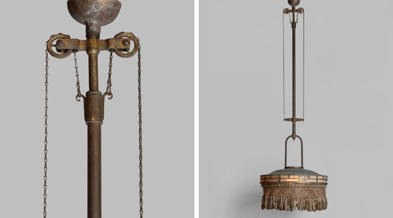 Brass Pulley Pendant at 1stDibs