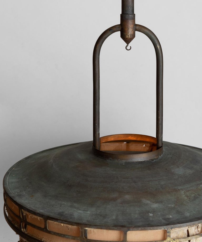 Brass Pulley Pendant at 1stDibs