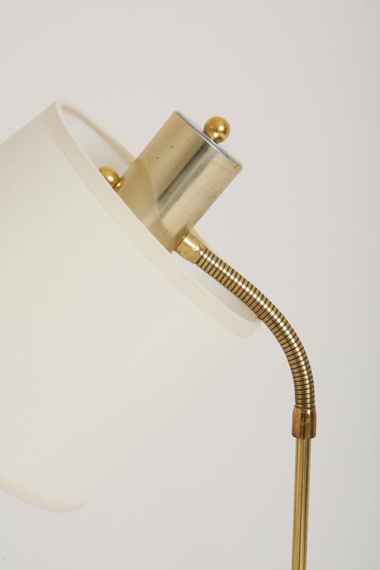 Brass Reading Floor Lamp by Falkenbergs Belysning at 1stDibs