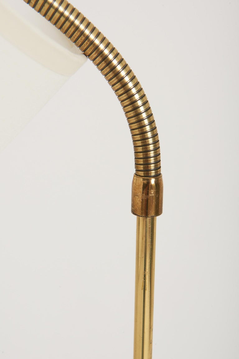Brass Reading Floor Lamp by Falkenbergs Belysning at 1stDibs
