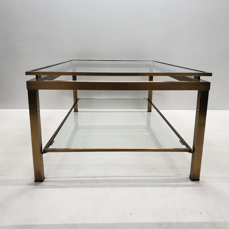 Brass Rectangular 2-Tiers Coffee Table by Ben Demmers for BD Design ...