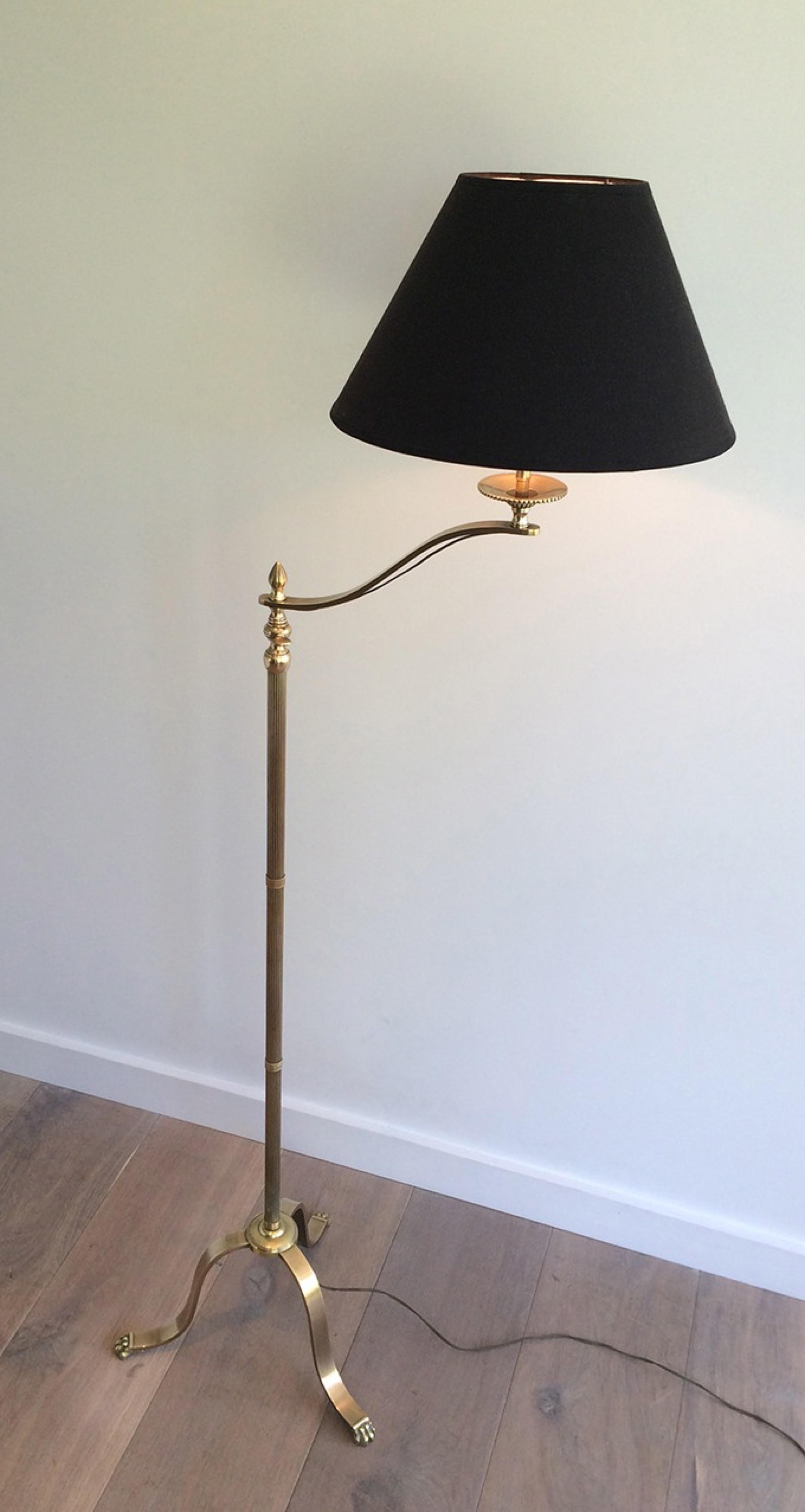 Brass removable and adjustable reading lamp by Maison Jansen For Sale ...