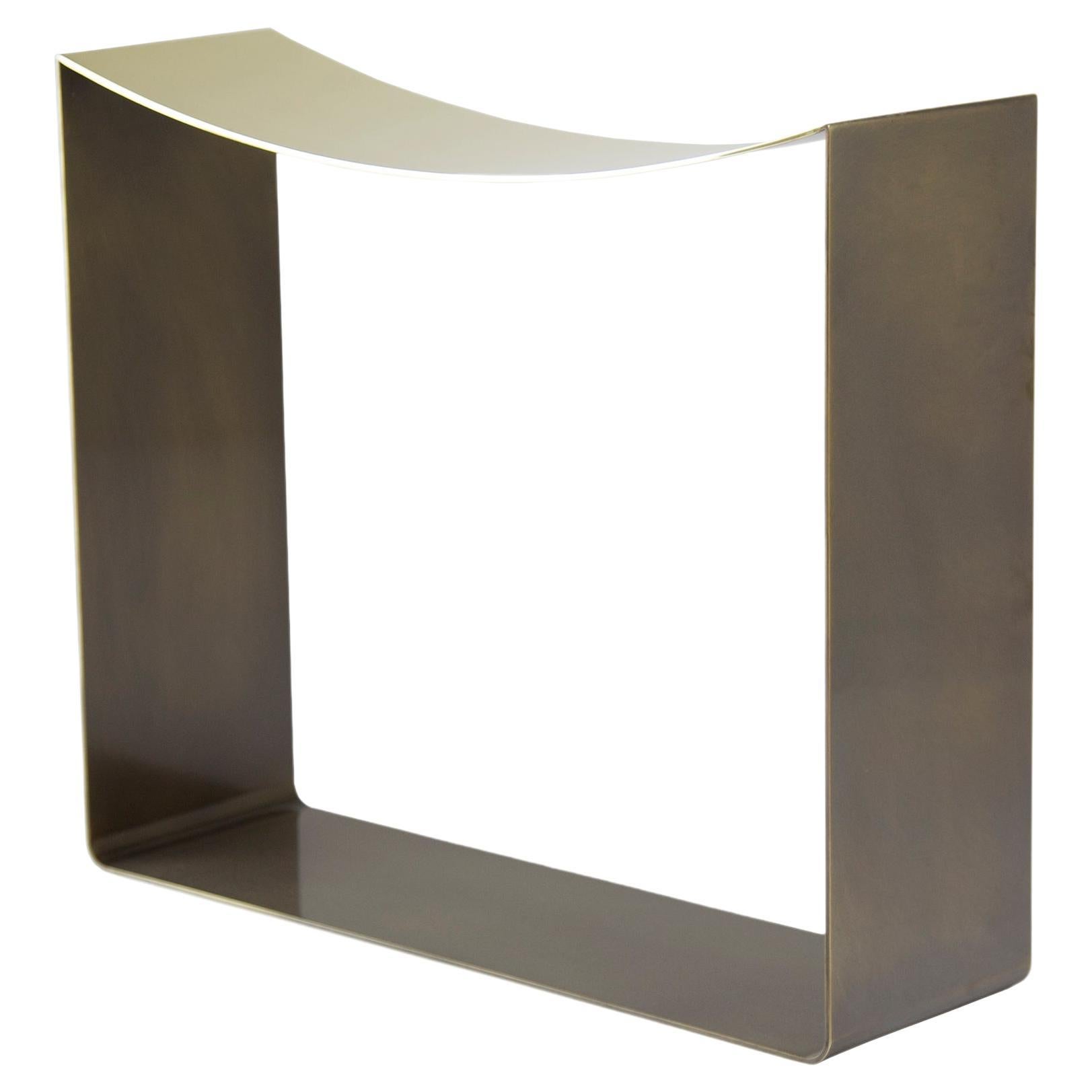 Ribbon Stool Made with Brass or Stainless Steel Body, Modern and ...