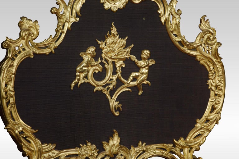 Brass Rococo Fire Screen at 1stDibs
