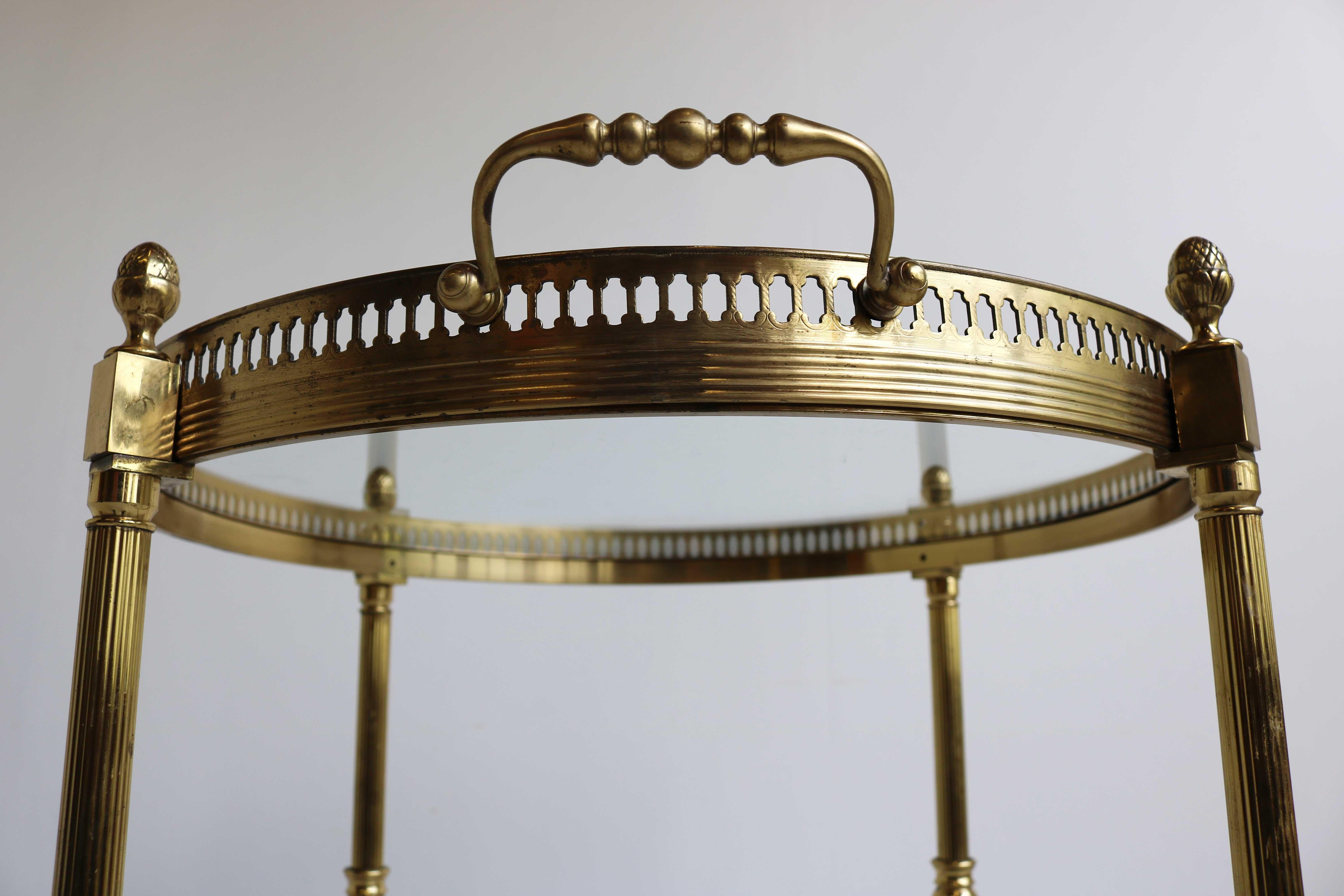 Brass Round Bar Cart, Drinks Trolley, Regency, Side Table, Maison ...