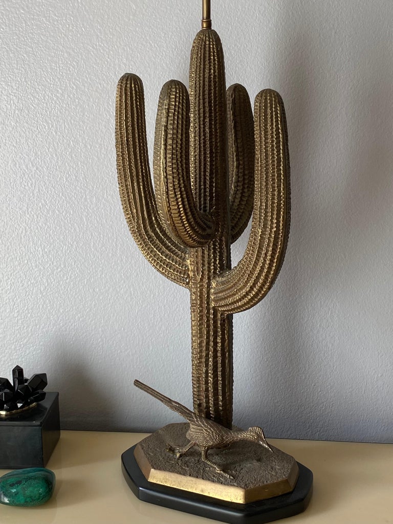 Brass Saguaro Cactus Lamp For Sale at 1stDibs