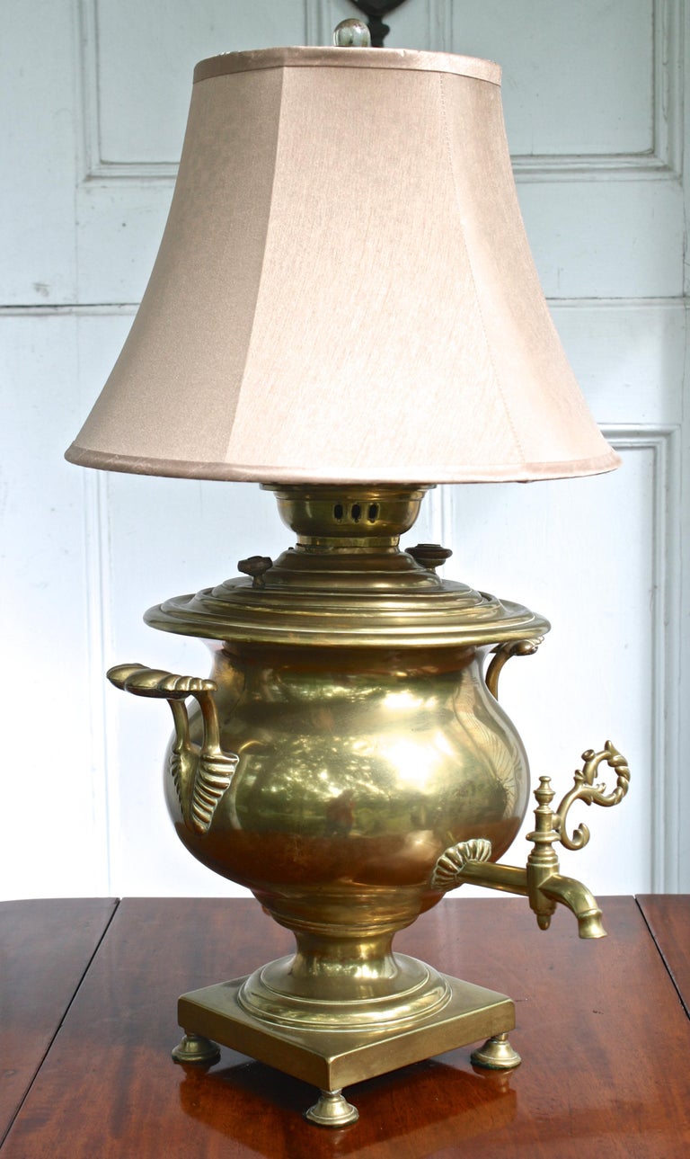 Brass Samovar Lamp For Sale at 1stDibs