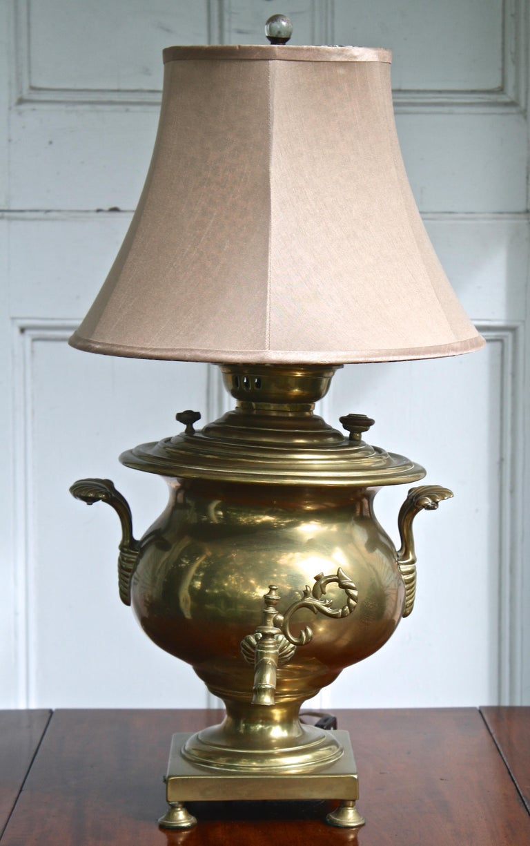 Brass Samovar Lamp For Sale at 1stDibs