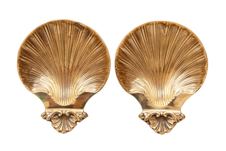 Brass Scallop Shell Soap Dish - a Pair For Sale at 1stDibs
