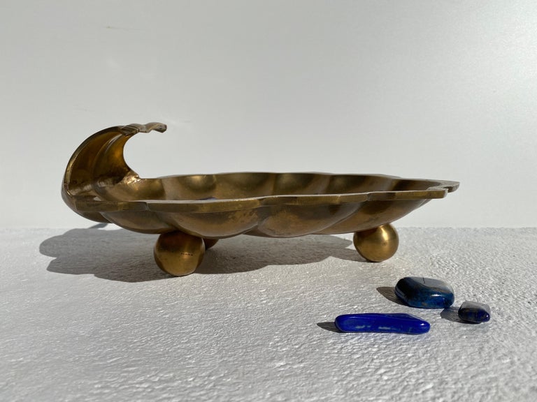 Brass Sea Shell Catch All For Sale at 1stDibs
