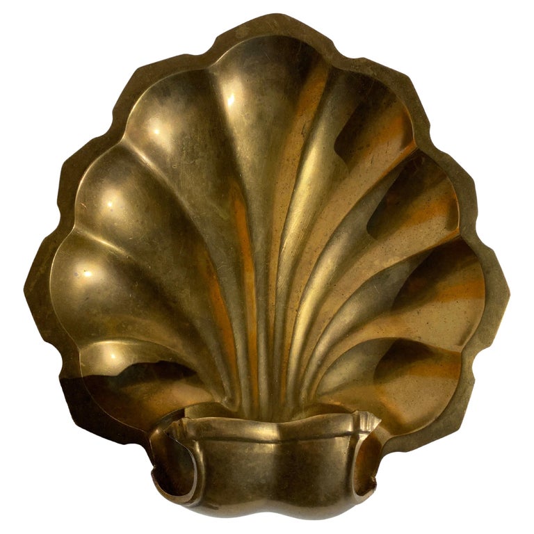 Brass Sea Shell Catch All For Sale at 1stDibs