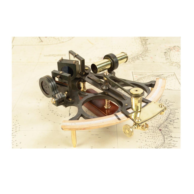Brass Sextant Early 1900s Made in Liverpool with Original Oak Wood Box ...
