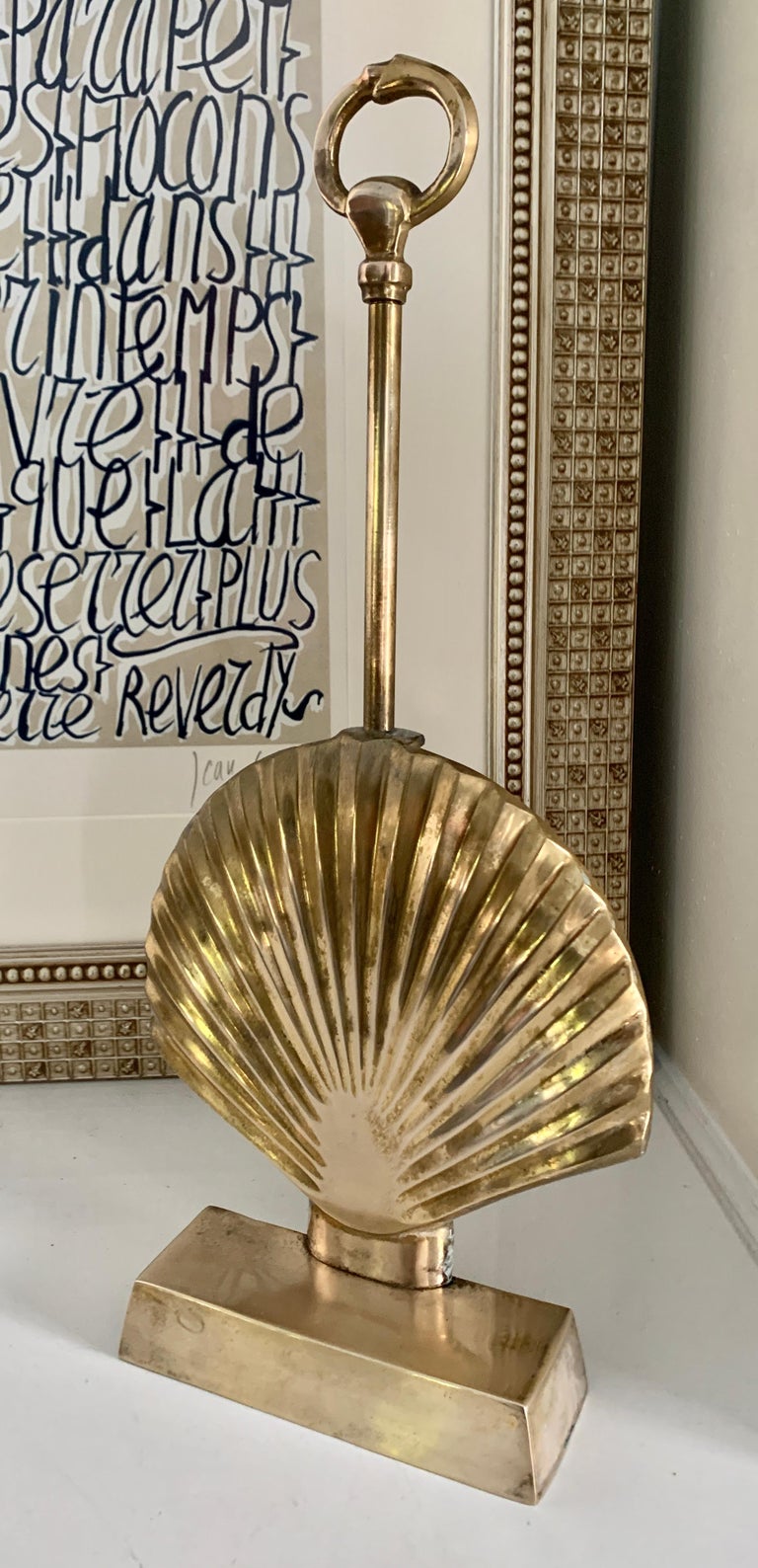 Brass Shell Door Stop at 1stDibs