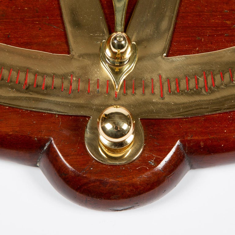 Brass Ship's Inclinometer on a Mahogany Back Board, circa 1925 For Sale ...