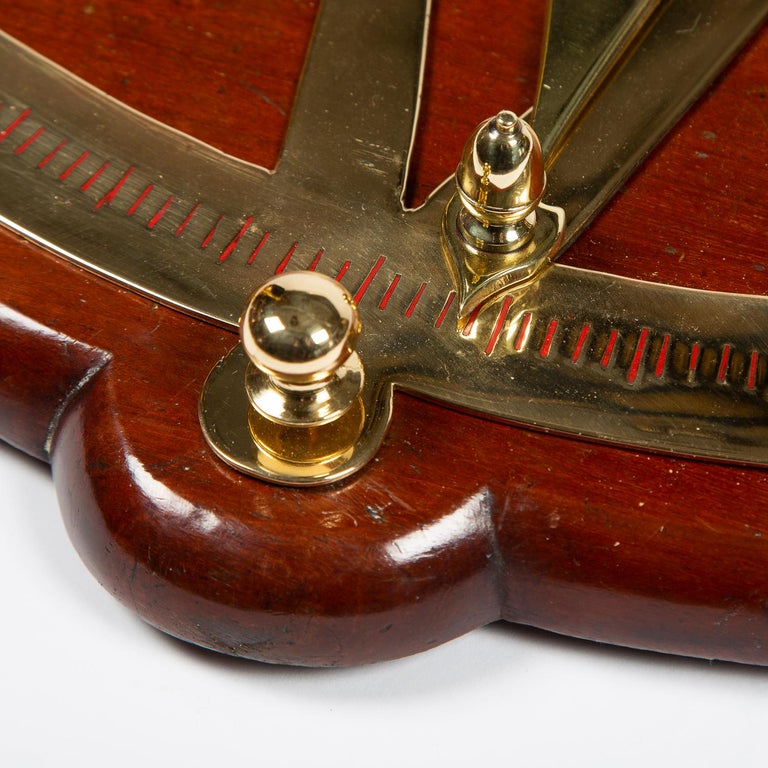 Brass Ship's Inclinometer on a Mahogany Back Board, circa 1925 For Sale ...