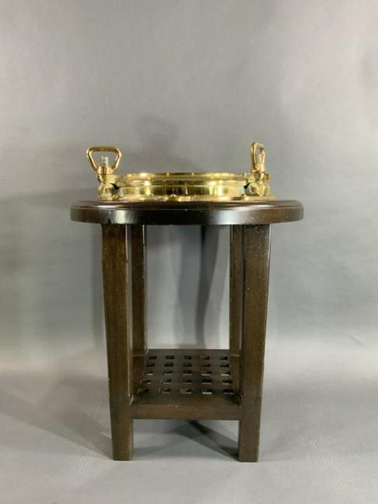 Brass Ship's Porthole Table For Sale at 1stDibs