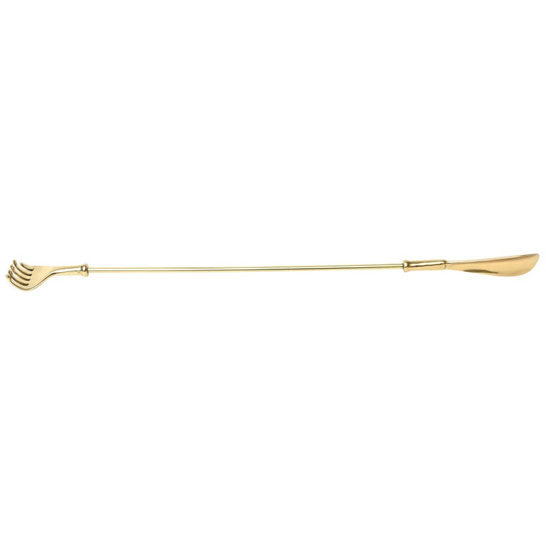 Brass Shoe Horn With Hand Back Scratcher Mid Century Modern For Sale at ...