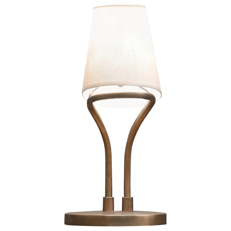 Brass Short Table Lamp For Sale at 1stDibs